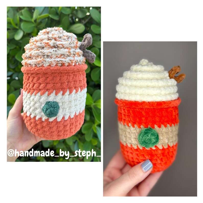 Latte & Frappe Coffee Crochet Pattern PDF | Cute Amigurumi Coffee ...
