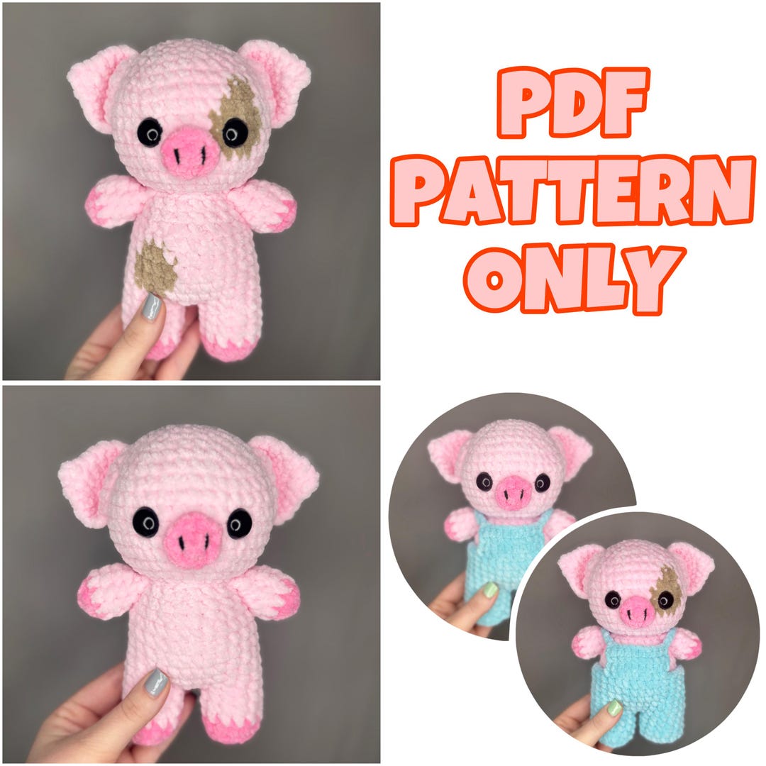 Spotted Pig & Regular Pig-digital Pattern (NOT a Physical Item) Written ...