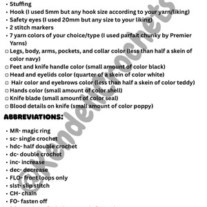 Crochet Slasher Bundle-digital Pattern (NOT a Physical Item) Written in ...