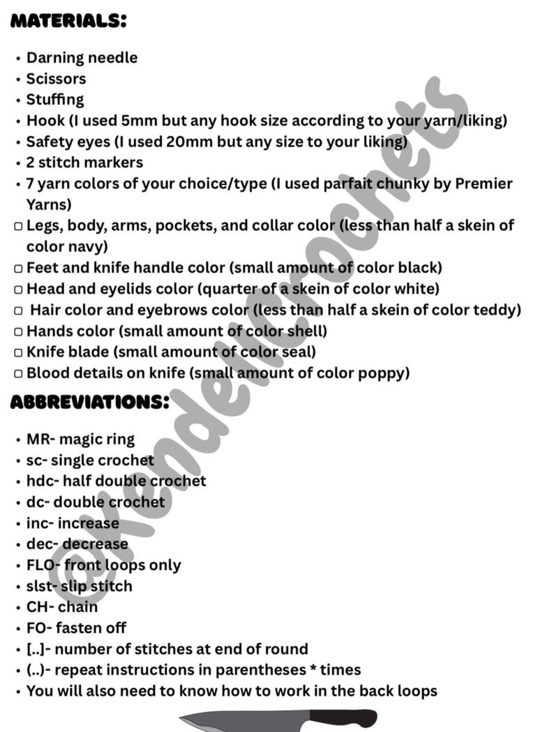 Slasher Crochet Pattern Bundle PDF | Cute Horror Amigurumi Plushies ...