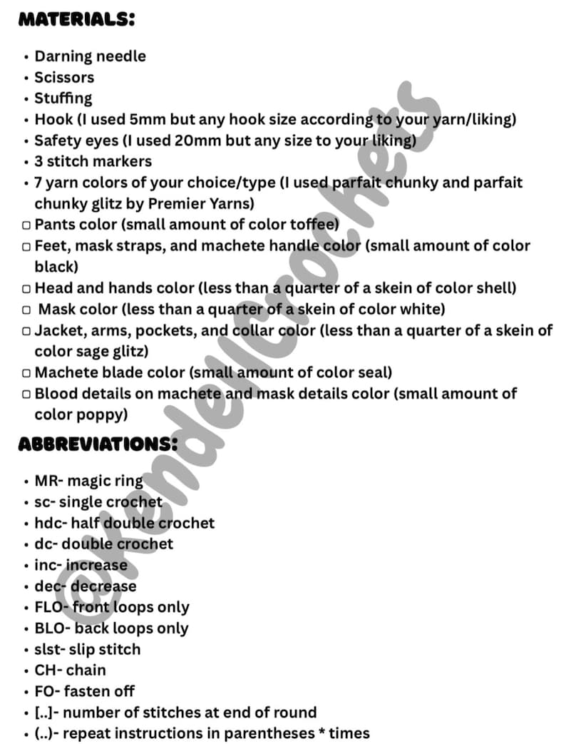 Slasher Crochet Pattern Bundle PDF | Cute Horror Amigurumi Plushies ...