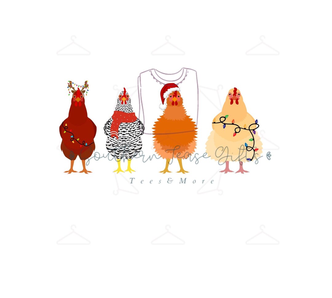Christmas Chickens, Christmas, Chickens, PNG, Christmas PNG - Etsy