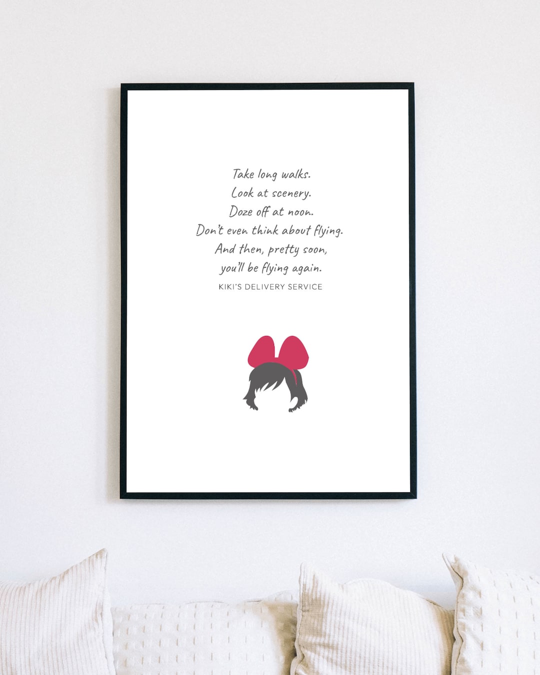 Fly Again | Kiki's Delivery Service | Studio Ghibli Quotes - Etsy