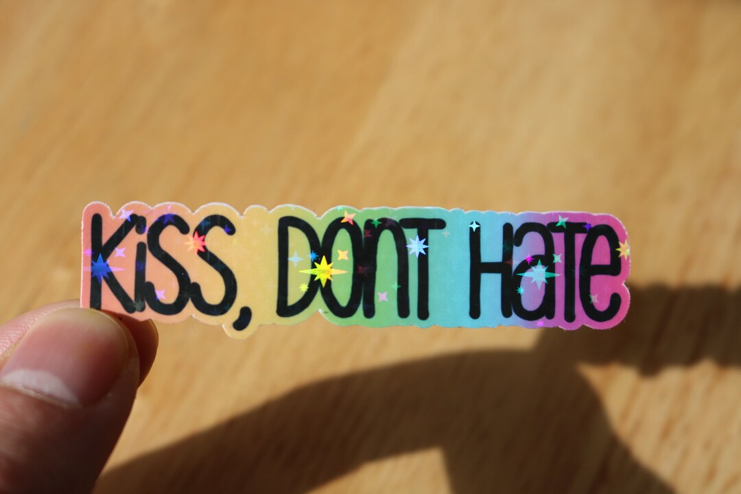 Romantic Message Sticker, Anti-hate for Lovers Not Haters | Water and ...
