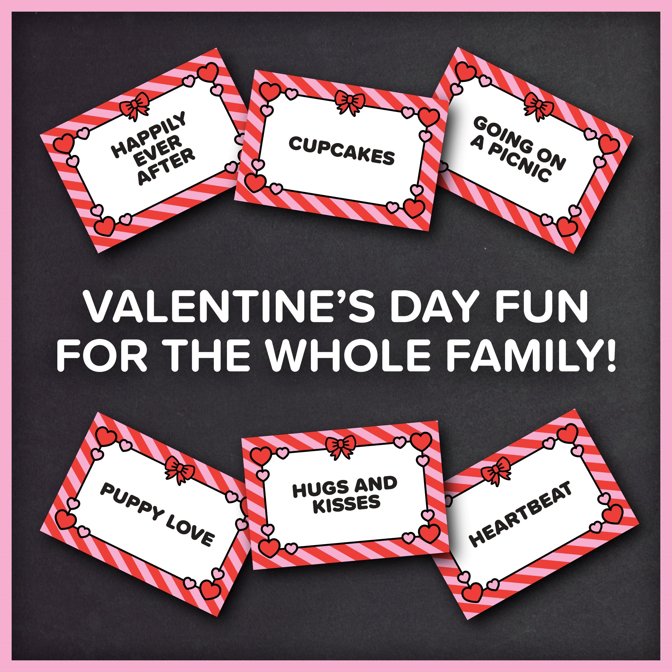 Valentine Charades Game Printable | 112 Valentine’s Day Charades Cards ...