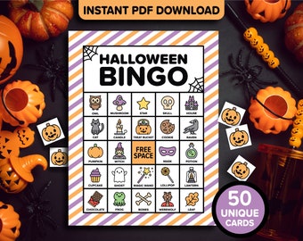 50 Birthday Bingo Cards Printable Birthday Bingo Game Digital Download ...