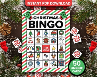 50 Valentine Bingo Cards Printable Valentines Day Bingo Game Digital ...