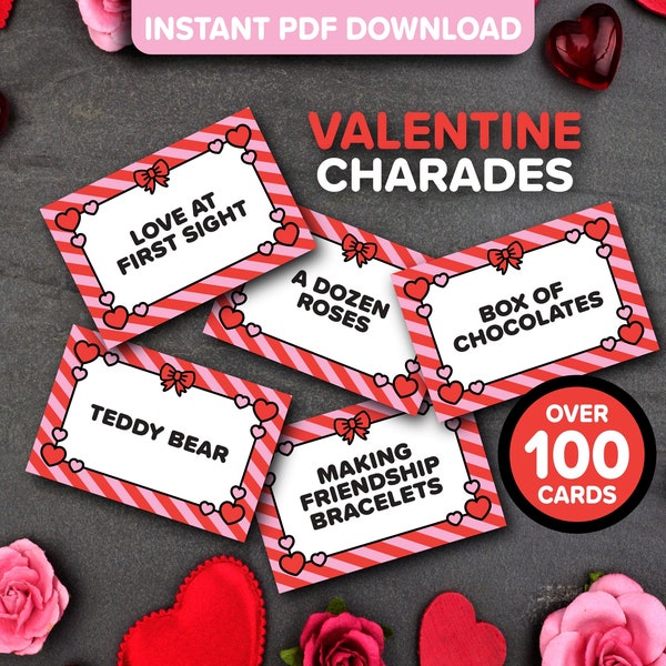 50 Valentine Bingo Cards Printable Valentines Day Bingo Game Digital ...