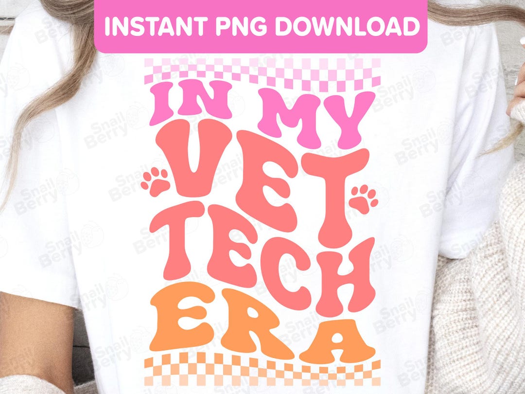 In My Vet Tech Era Paw Print Veterinarian PNG Digital Download - Cute ...