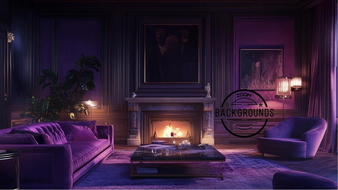 Virtual Back Grounds for Zoom Meeting, Purple Room Background Zoom MS ...