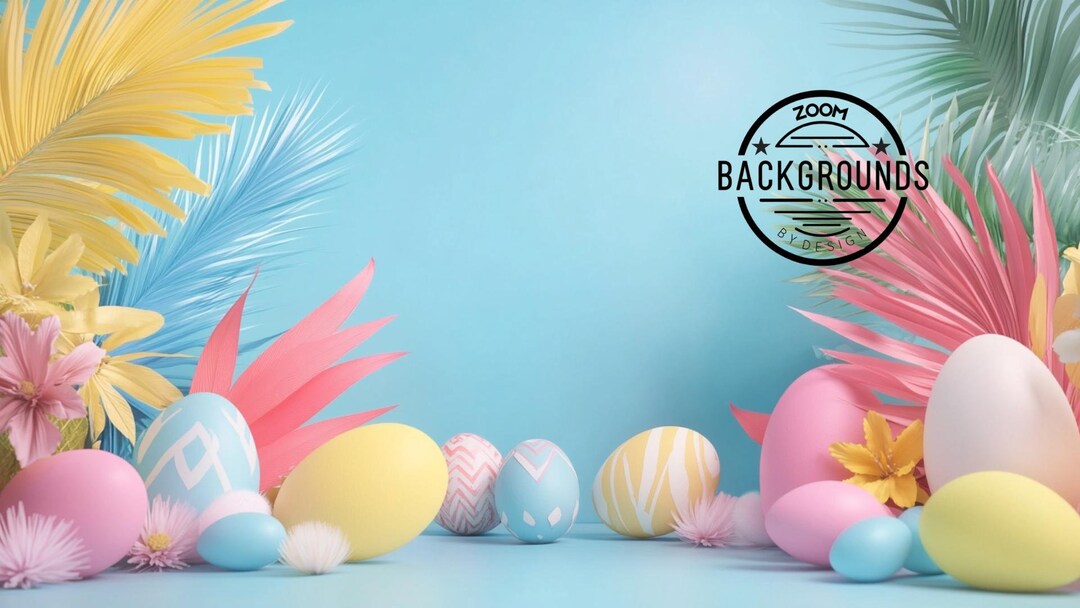 Easter Virtual Back Grounds for Zoom Meetings, Background Zoom MS Webex Skype Meeting in 16:9 ...
