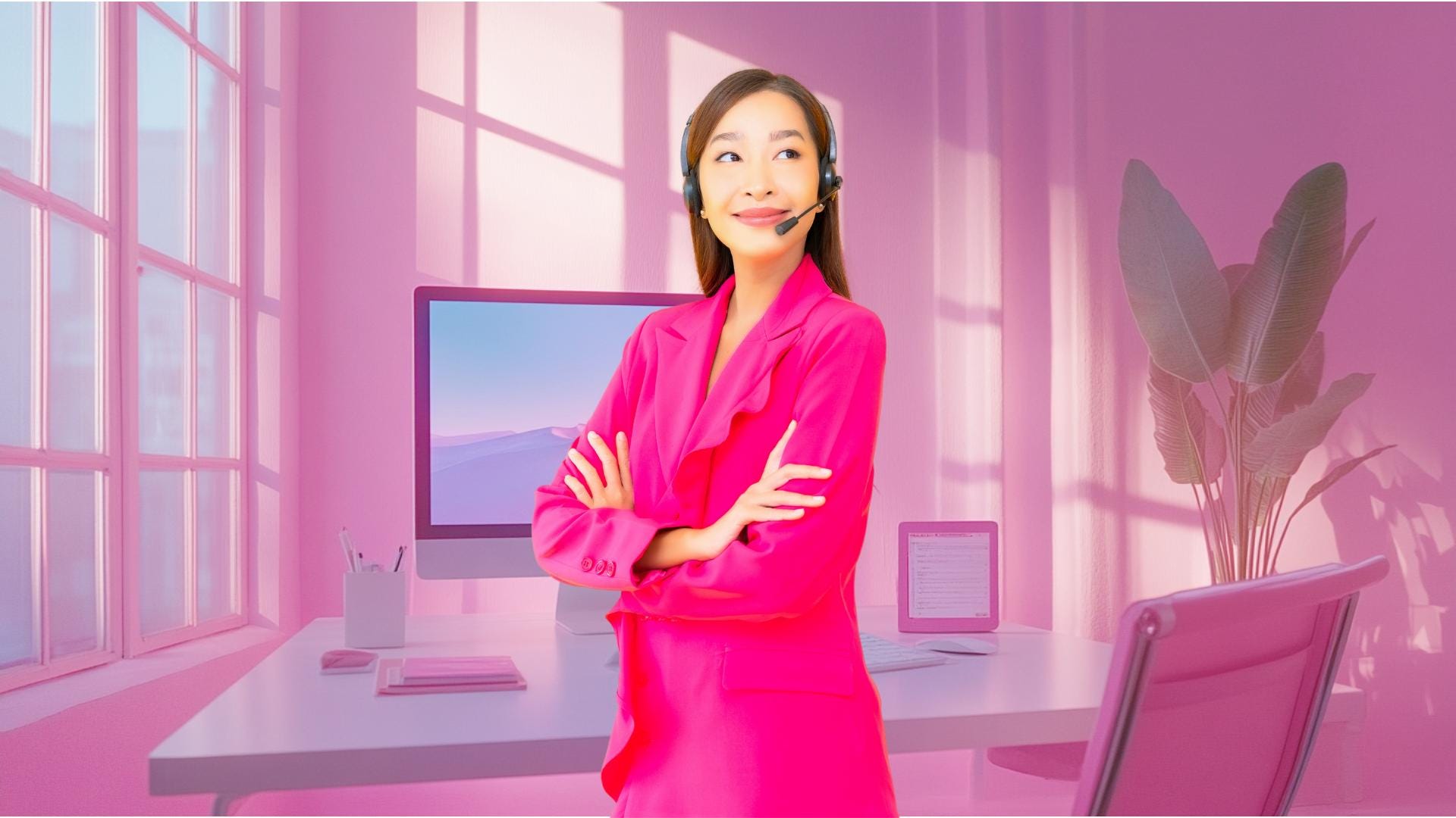 Virtual Back Grounds for Zoom Meetings Pink Creative Workspace for Zoom ...