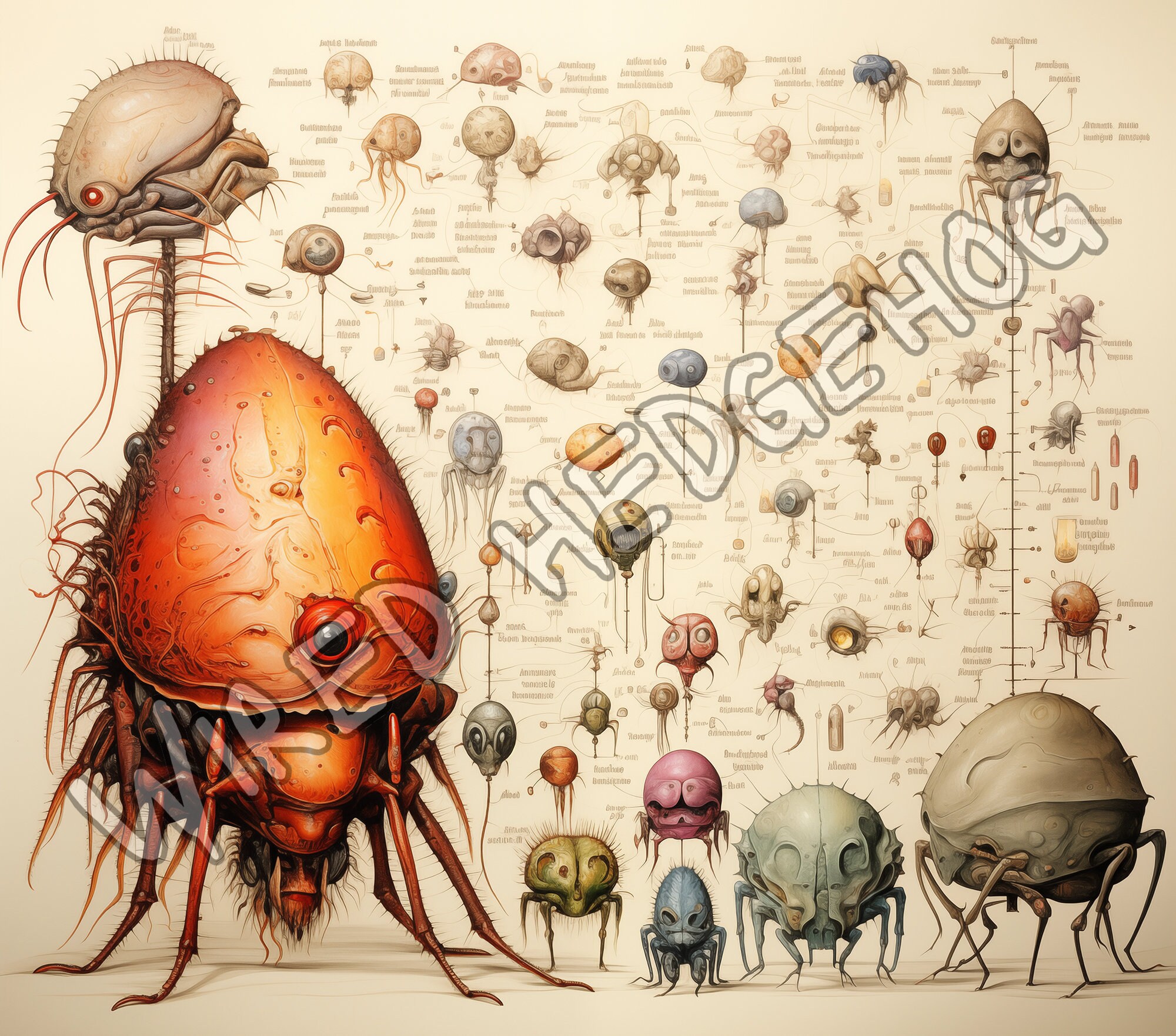 Creepy Alien Bugs Insect Chart 3 20 Oz Skinny Tumbler - Etsy