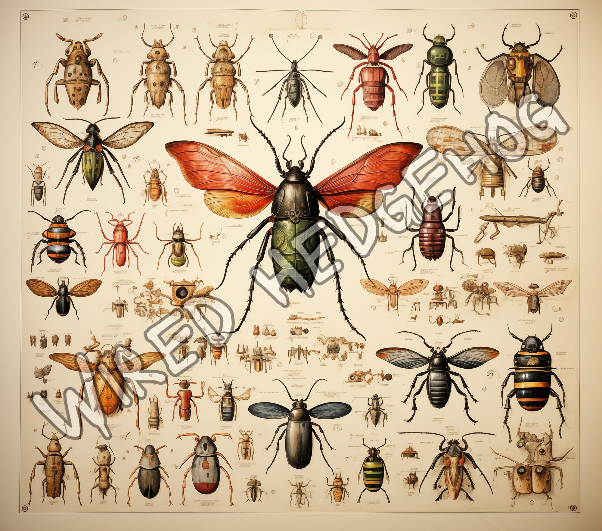 Creepy Alien Bugs, Insect Chart, 20 Oz Skinny Tumbler Sublimation ...