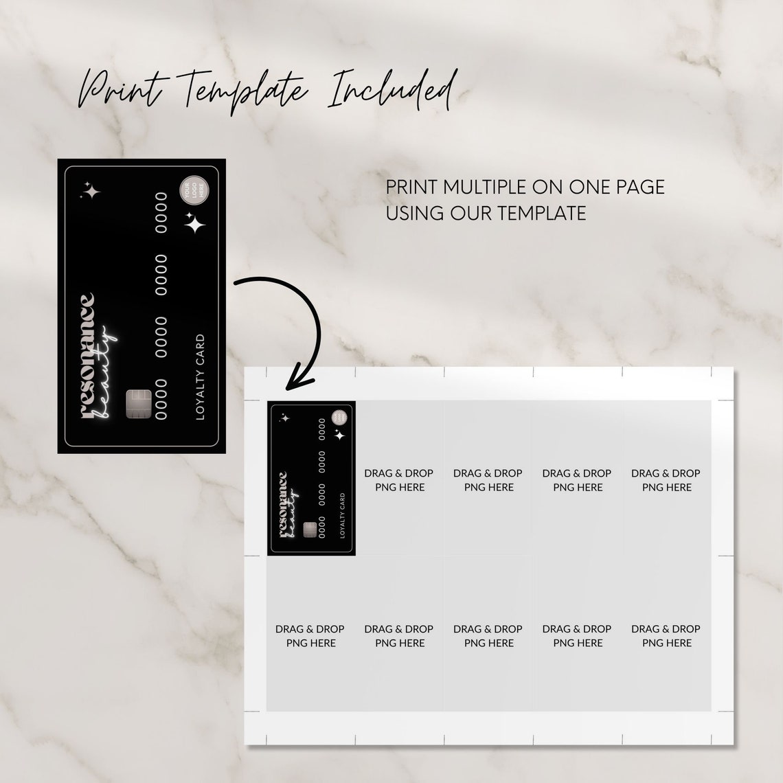 Credit Card Loyalty Card, Editable Loyalty Card Canva Template for ...