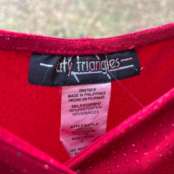 City Triangles 1990’s Sparkling Red Stunning Formal |… - Gem