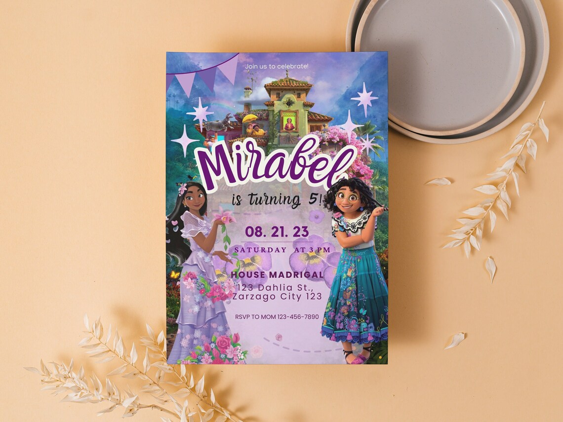 Editable Encanto Birthday Invitation Template, Encanto Invite, Encanto ...