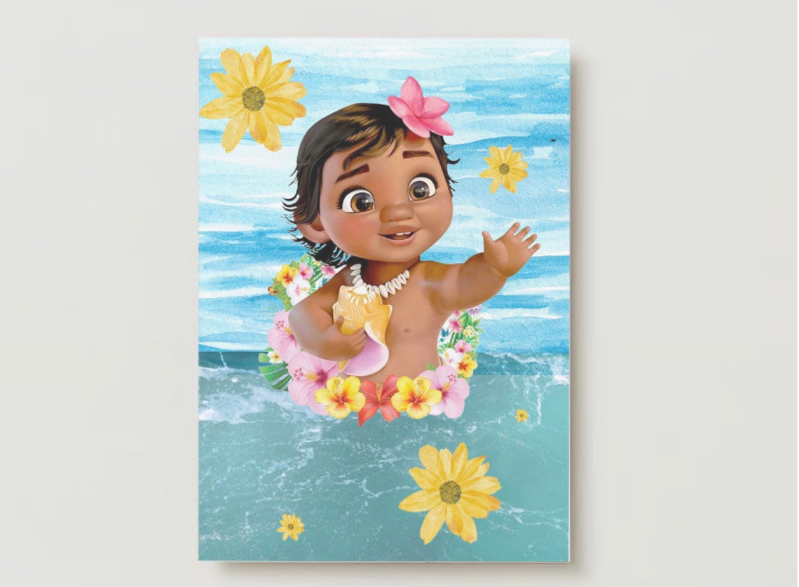 Editable Moana Birthday Invitation Template, Disney Princess Moana ...