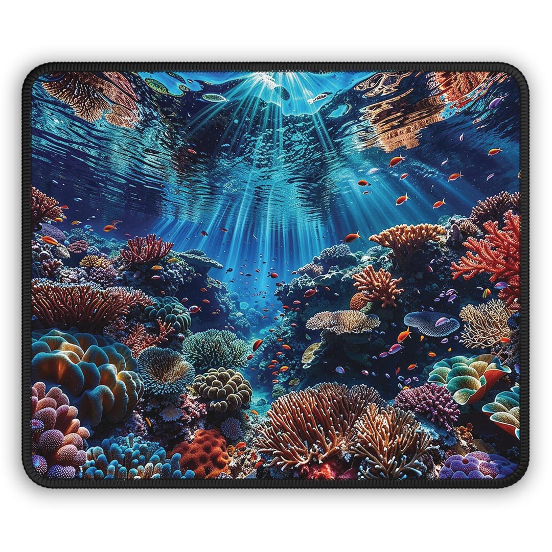 Sunlit Dance of Corals and Marine Light Gaming Mouse Pad by ...