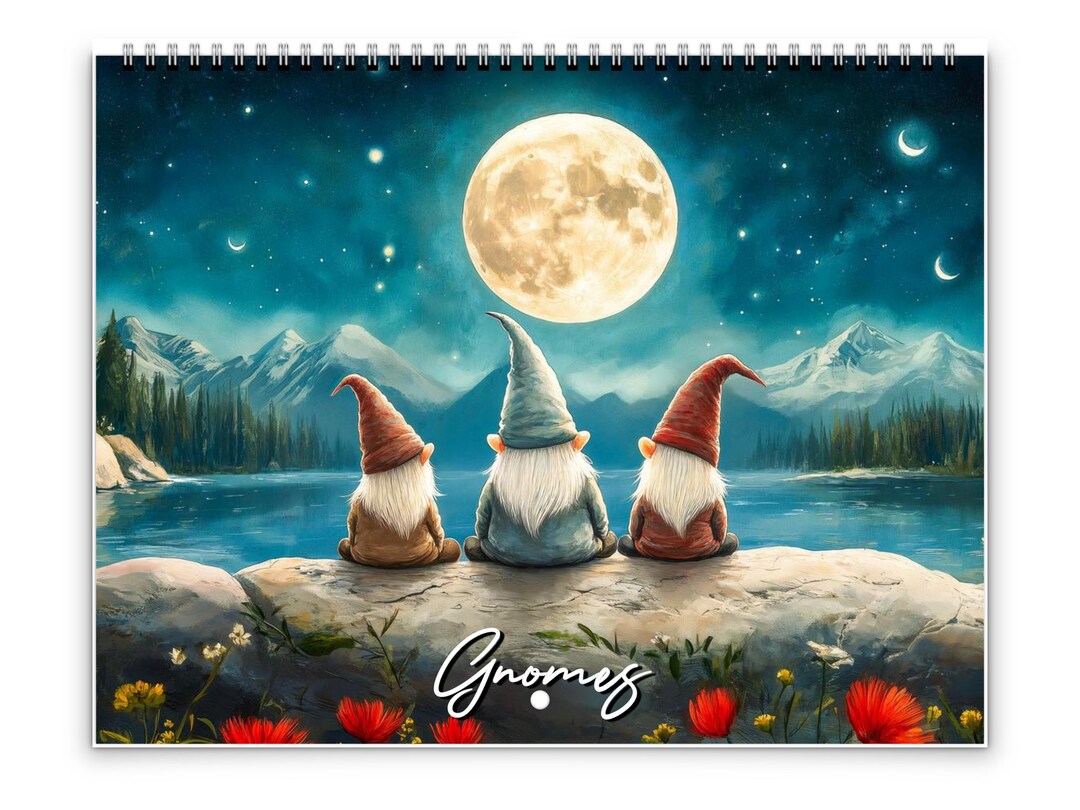 2026 Gnomes Wall Calendar by Kaleidoscope Artisan – Whimsical ...