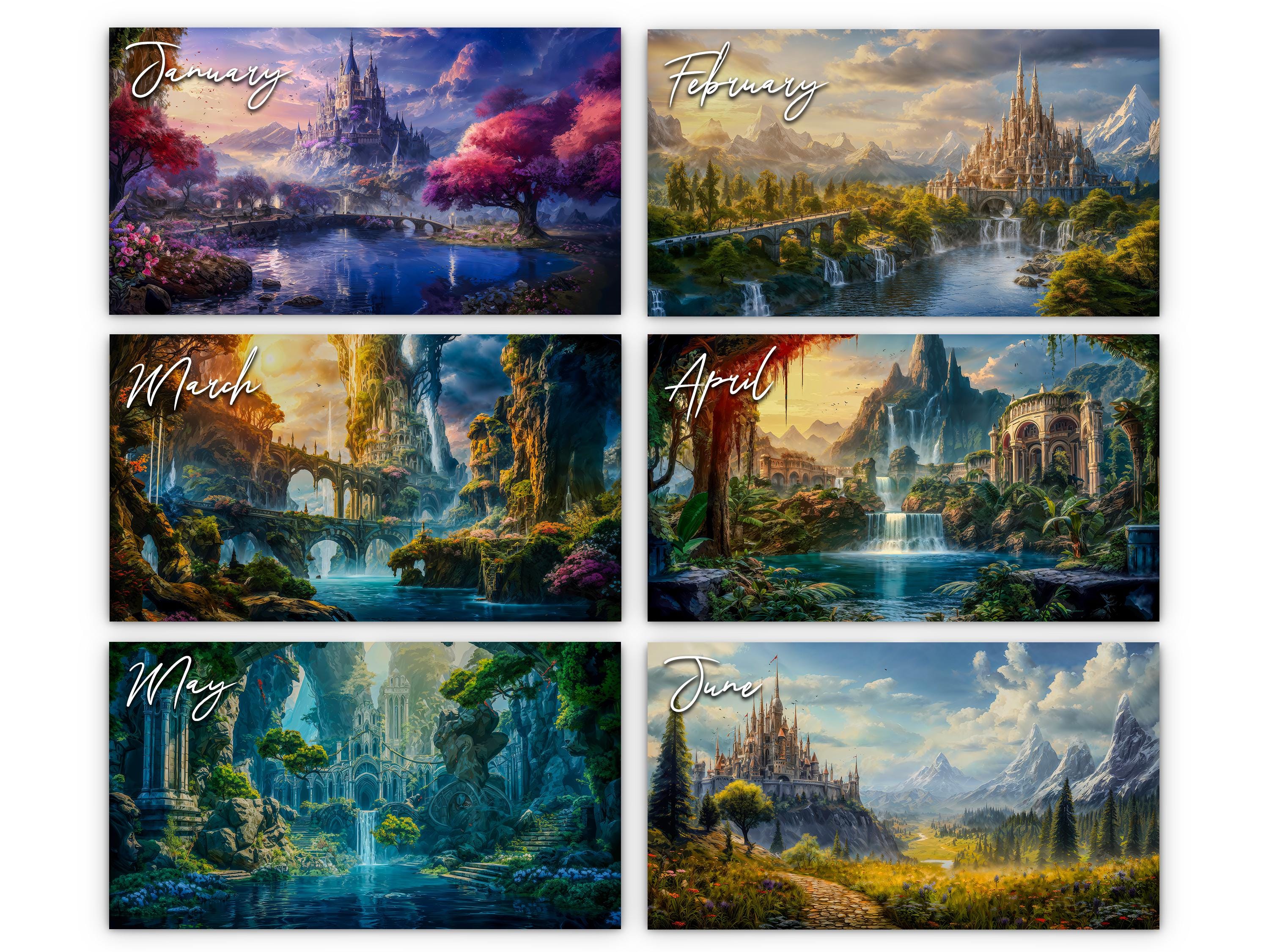2026 Enchanted Realms Wall Calendar by Kaleidoscope Artisan – Fantasy ...