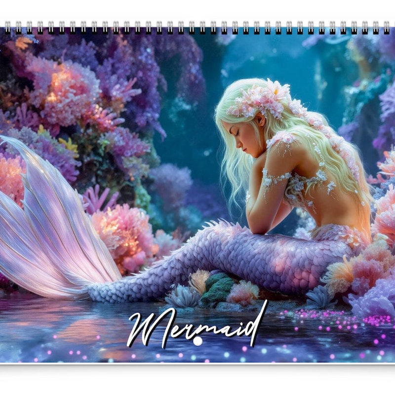 Mermaid Art Calendar 2026 - Etsy
