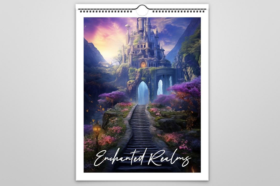 Kaleidoscope Artisan Wall Calendar 2024 Enchanted Realms - Etsy