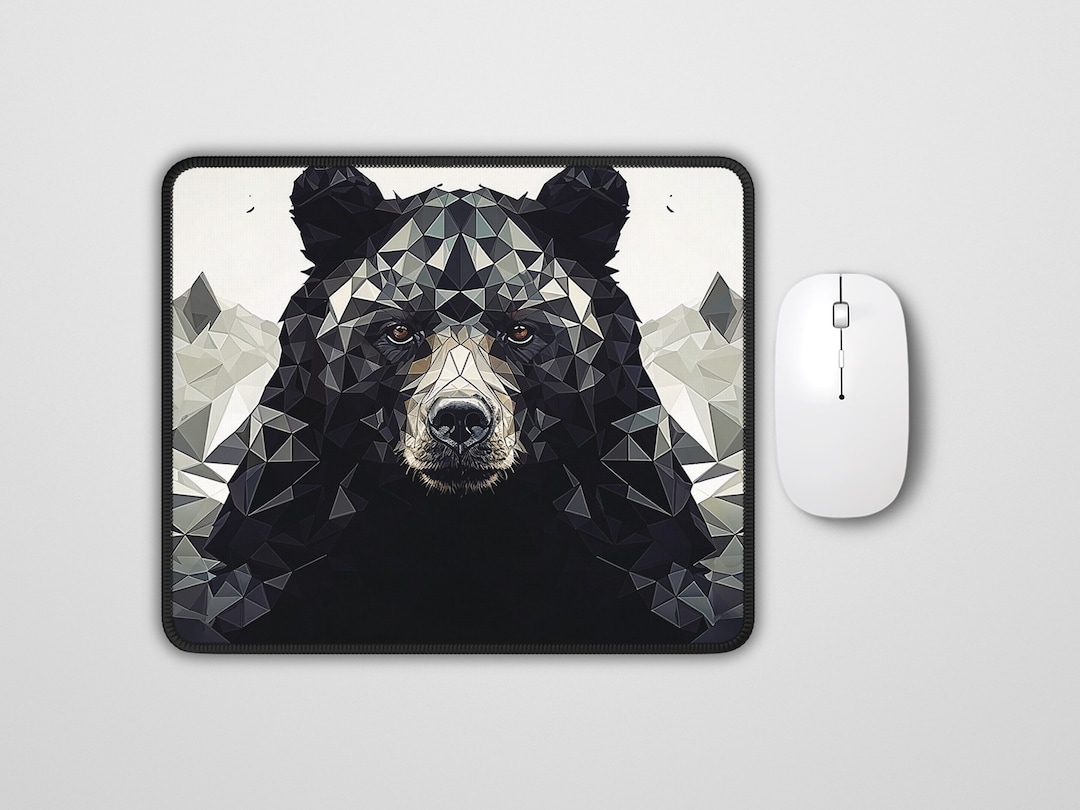 Kaleidoscope Artisan Gaming Mouse Pad Alaska Wildlife Black Bear - Etsy