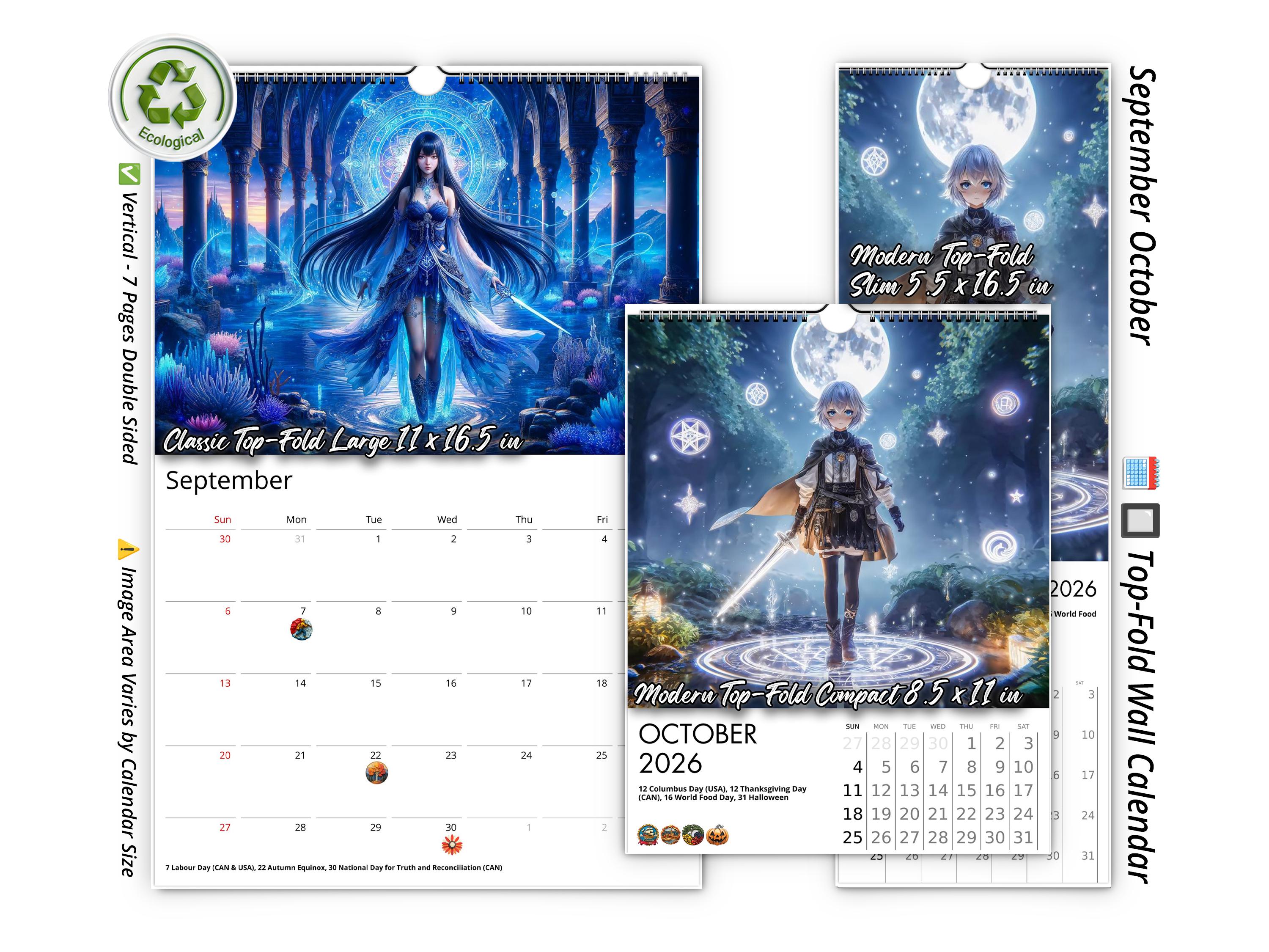 2026 Anime Horizons Wall Calendar by Kaleidoscope Artisan – Ethereal ...