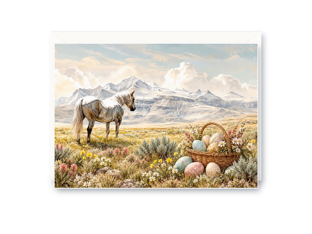Wild Frontier Easter Card With Envelopes, 7 X 5 Inches — Packs of 1, 10 ...