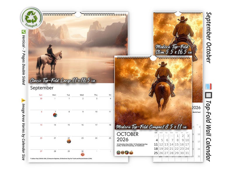 2026 Western Trails Wall Calendar by Kaleidoscope Artisan – Captivating ...