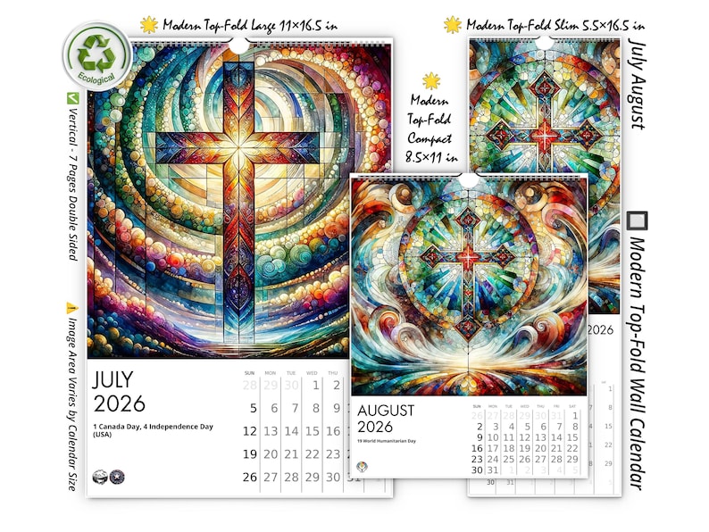 2026 Radiant Cross Wall Calendar by Kaleidoscope Artisan ...