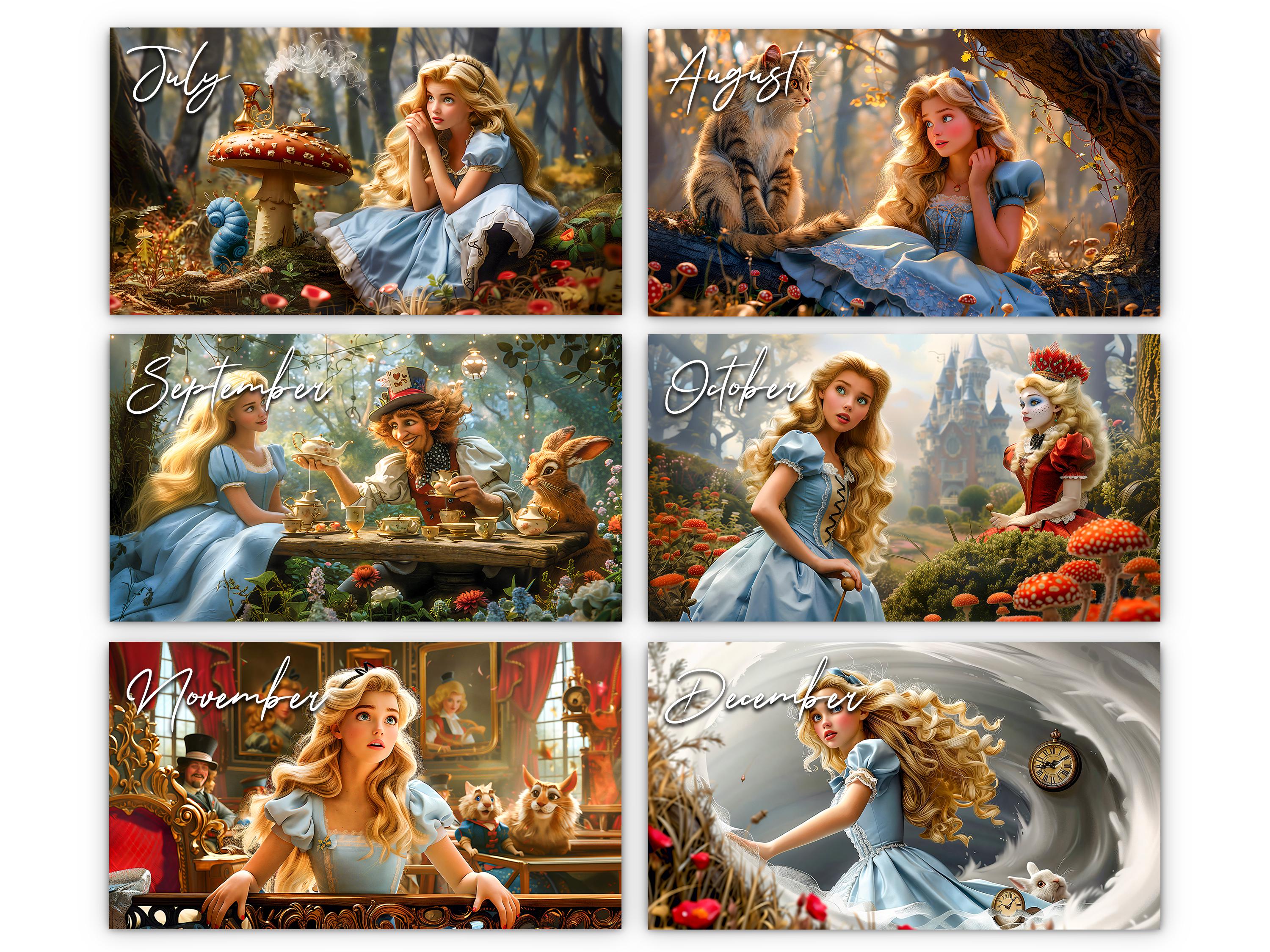 2026 Alice in Wonderland Wall Calendar by Kaleidoscope Artisan ...