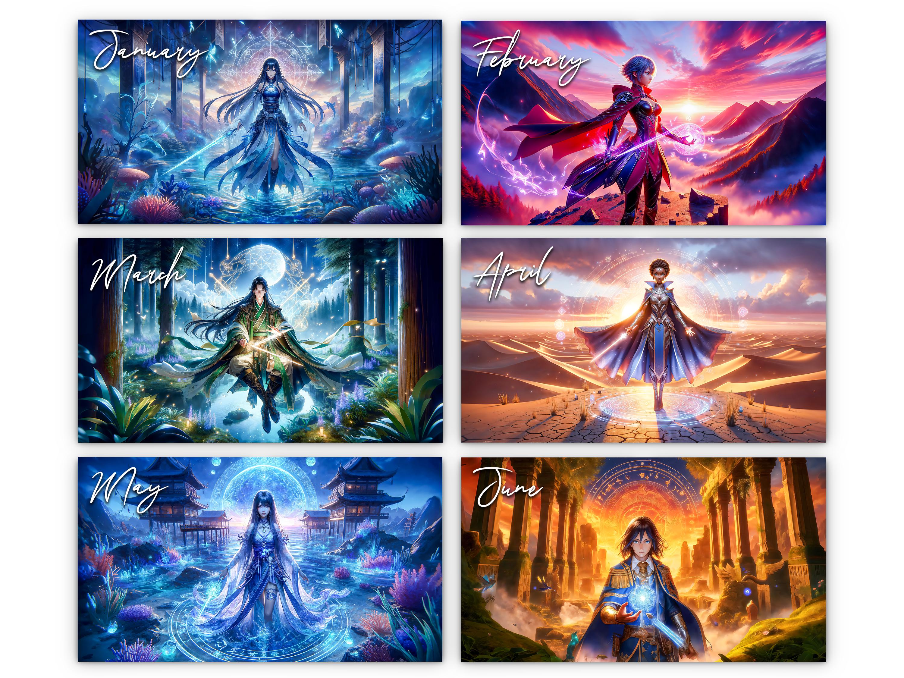 2026 Anime Horizons Wall Calendar by Kaleidoscope Artisan – Ethereal ...