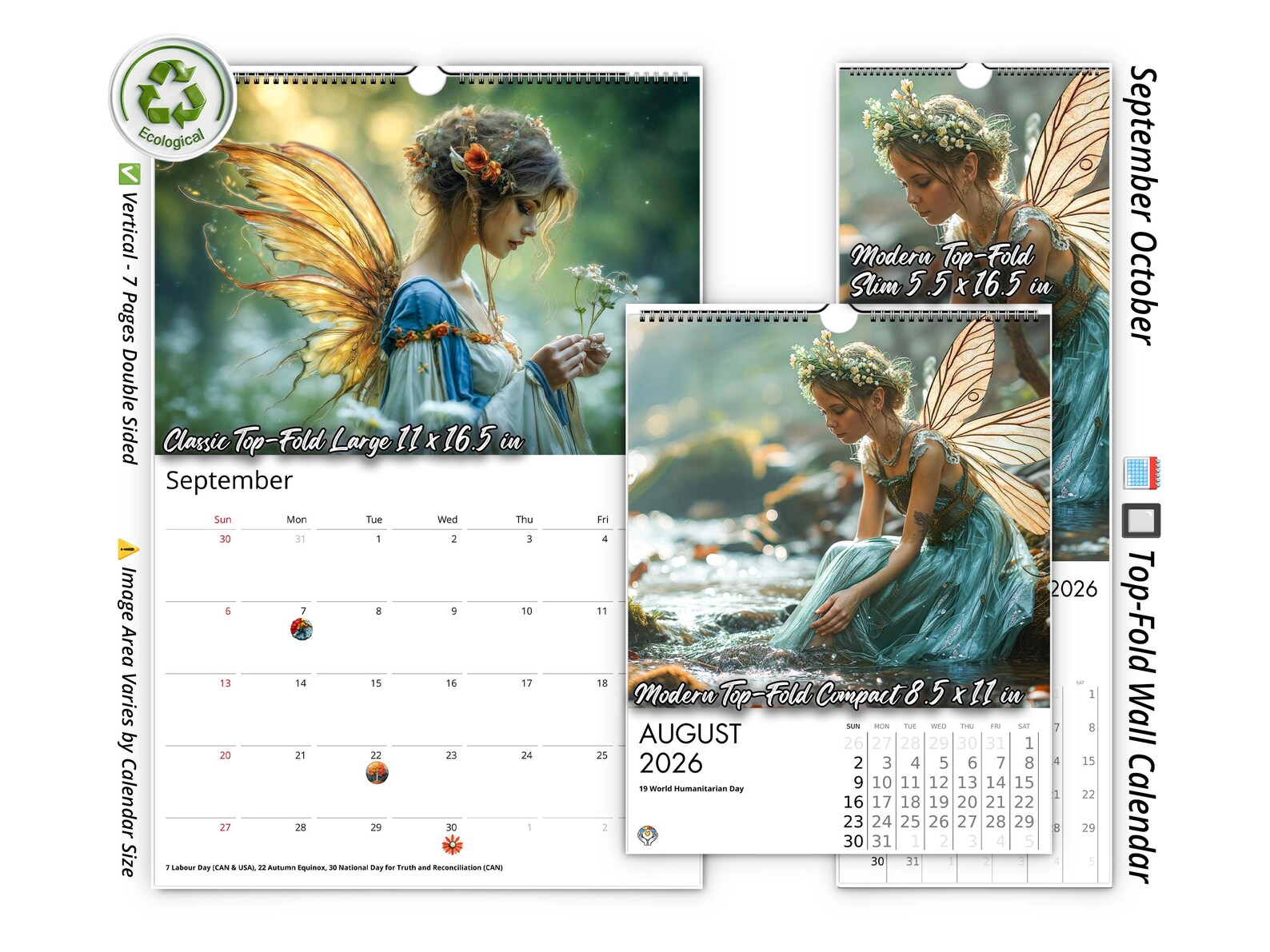 2026 Fairy Wall Calendar by Kaleidoscope Artisan – Magical Fantasy Art ...