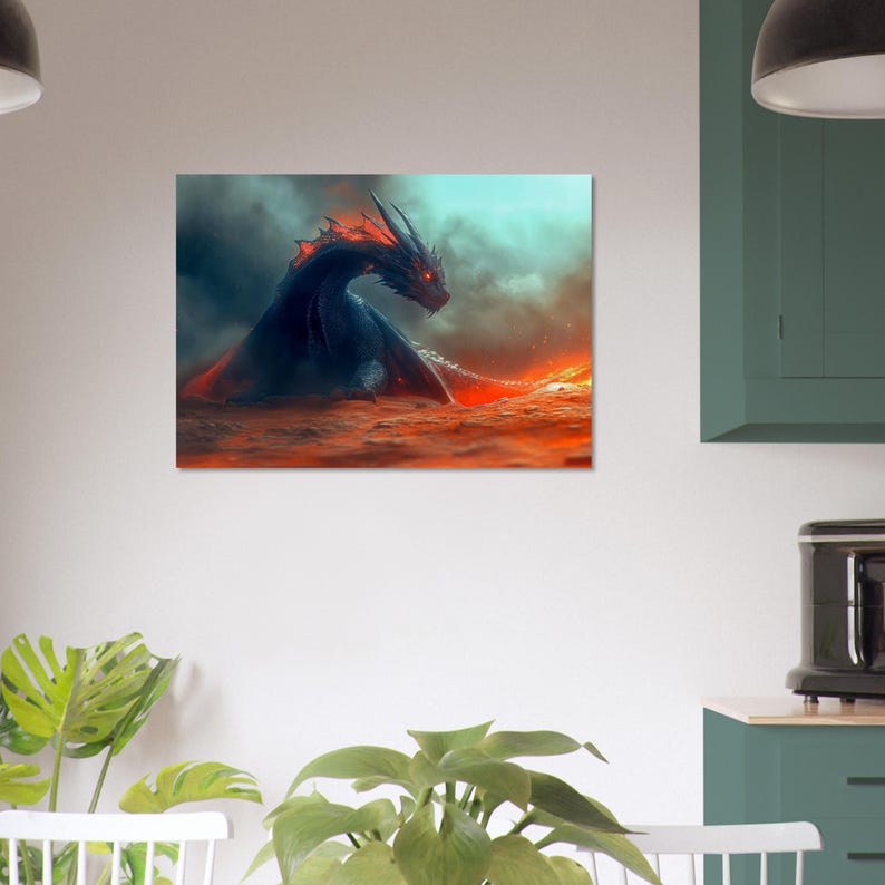 Dragon Dark Classic Wall Poster by Kaleidoscope Artisan – Emberborn - Etsy