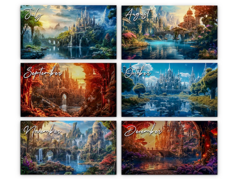 2026 Enchanted Realms Wall Calendar by Kaleidoscope Artisan – Fantasy ...