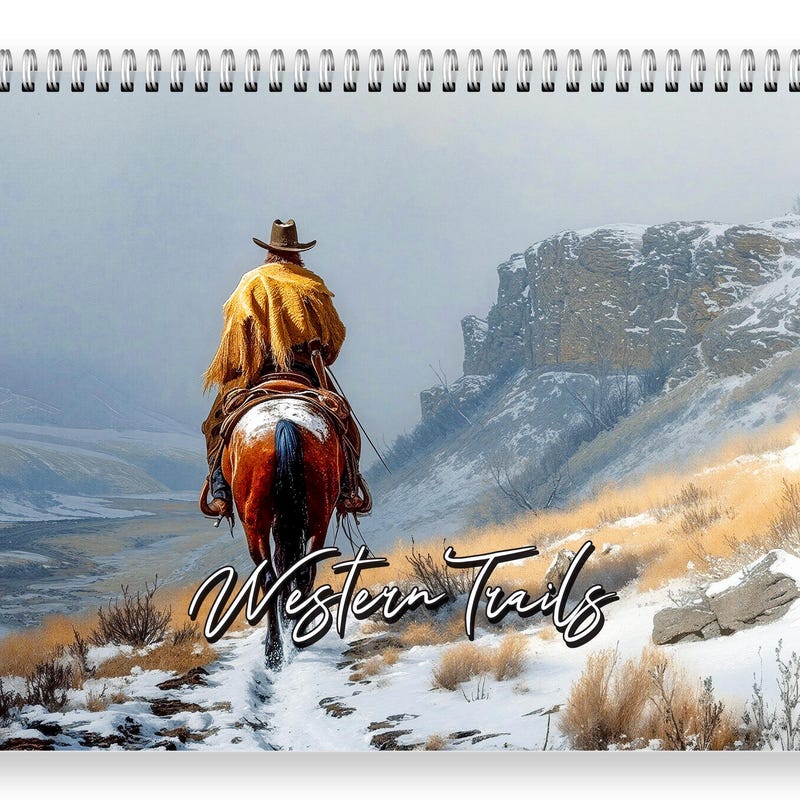 Large Western Calendar - Etsy