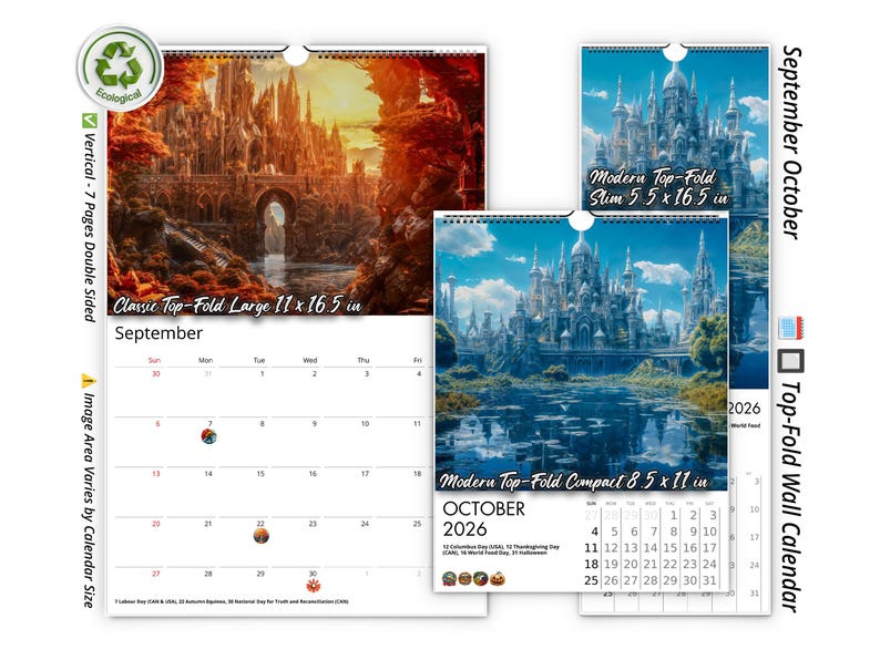 2026 Enchanted Realms Wall Calendar by Kaleidoscope Artisan – Fantasy ...