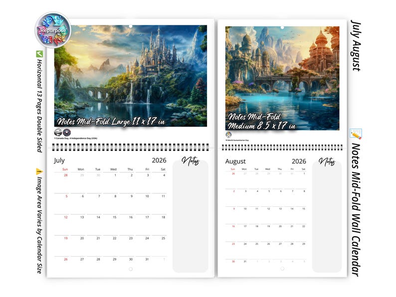 2026 Enchanted Realms Wall Calendar by Kaleidoscope Artisan – Fantasy ...