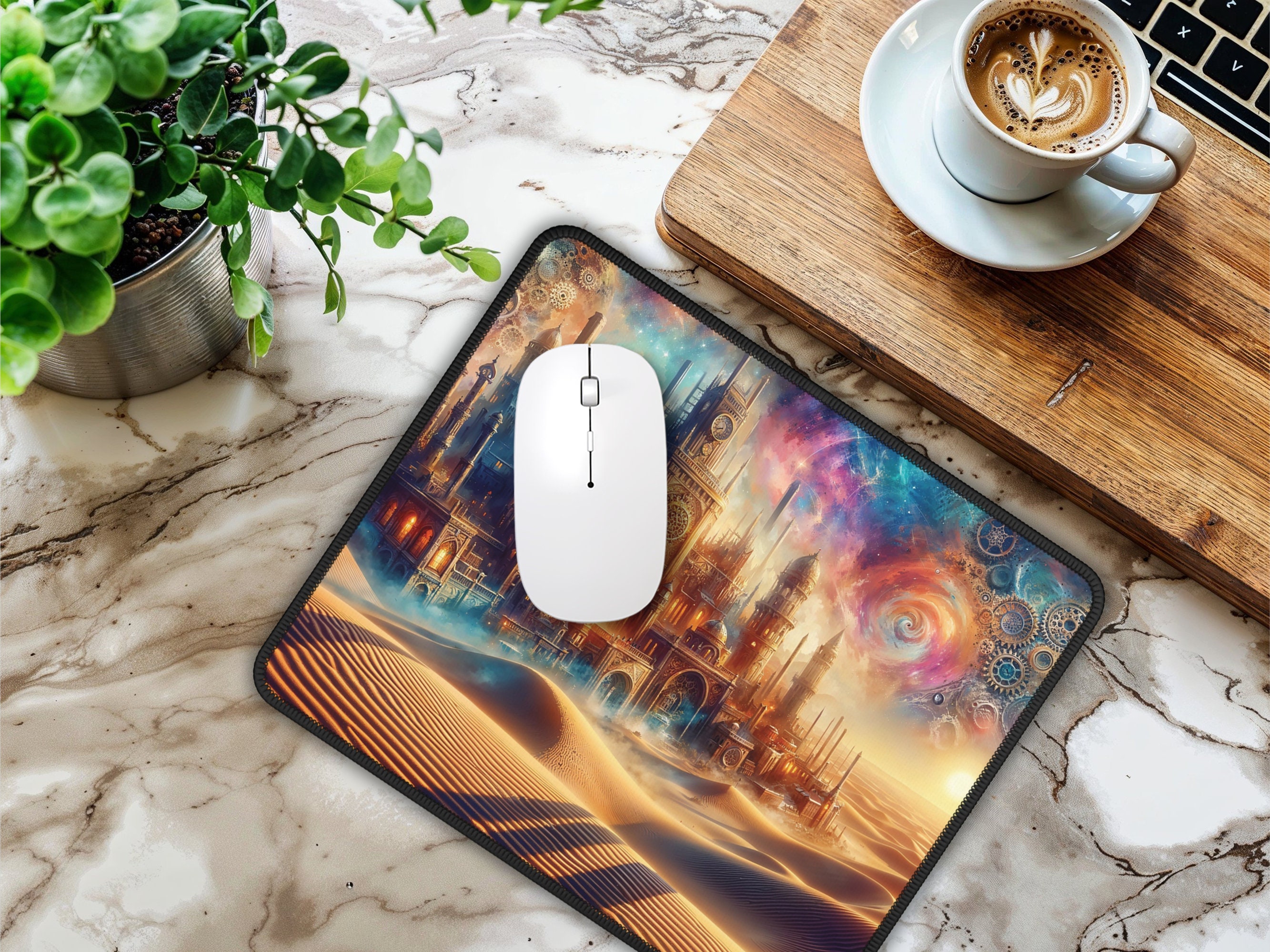 Kaleidoscope Artisan Gaming Mouse Pad Steampunk Desert Vista - Etsy