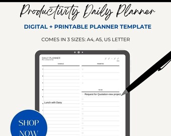 Cute Pink Digital & Printable Daily Planner - Etsy