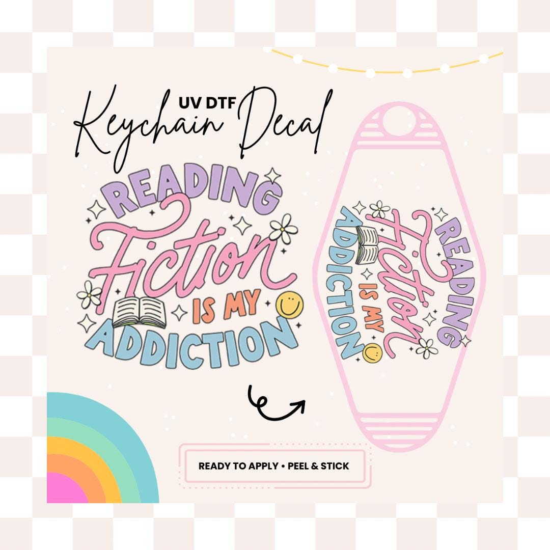 UV DTF Sticker for Retro Motel Keychain Ready to Apply No Heat Needed ...