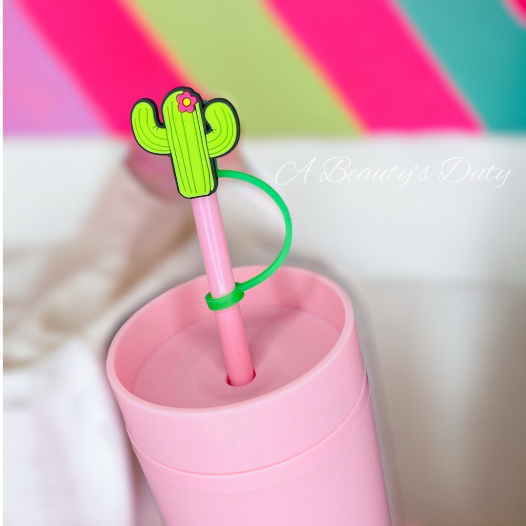 Cactus Straw Toppers , Tumbler Accessories, Cup Decor, Straw Covers - Etsy