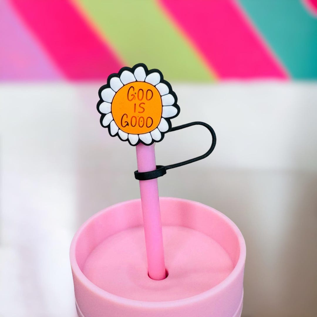 God is Good Straw Topper | Tumbler Accessories | Straw Cover | Fits 8mm ...
