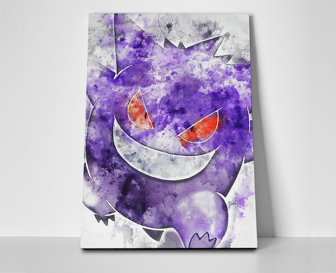 Pokemon Gengar Poster or Wrapped Canvas - Etsy