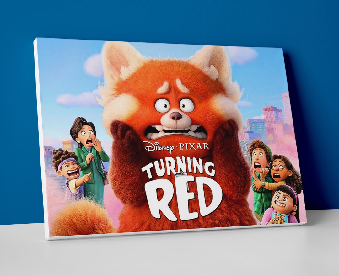 Turning Red Movie Poster or Wrapped Canvas - Etsy