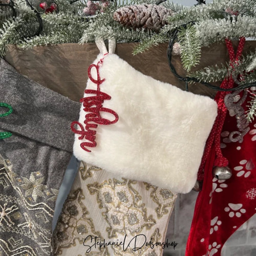 Personalized Stocking Tag Laser Cut Stocking Name Tags - Etsy
