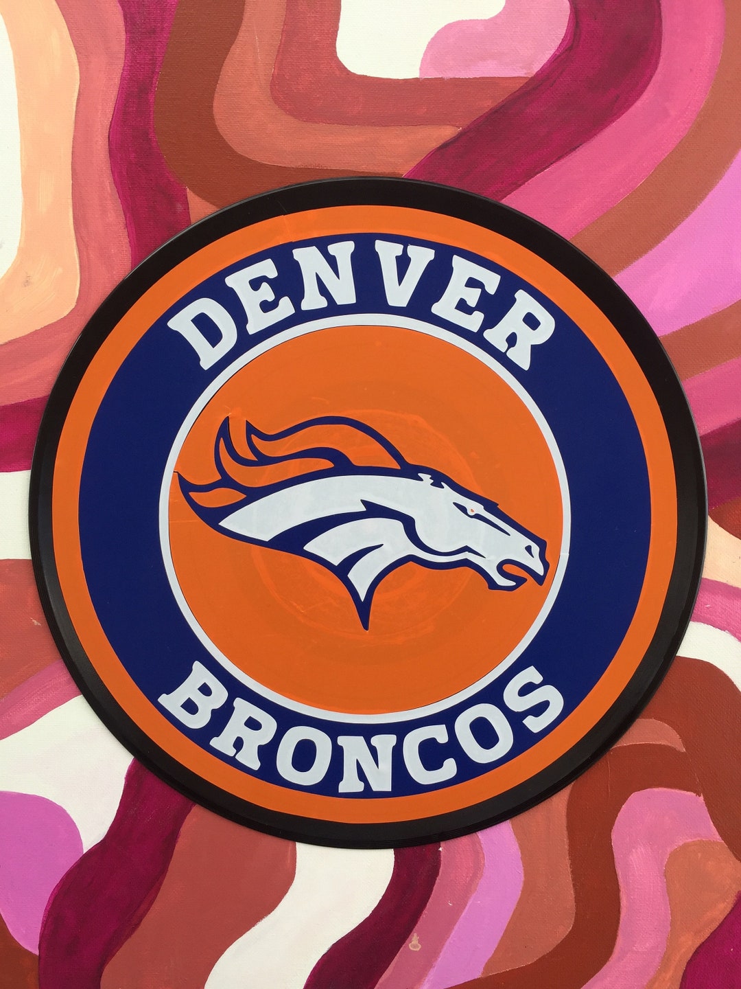 Denver Broncos Handcrafted Vinyl Record Wall Art Decor - Etsy