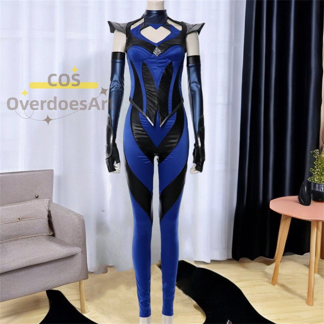 Kitana Cosplay Costume Blue Kitana Costume Halloween Women - Etsy